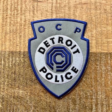 Robocop Detroit Police Uniform Patch Embroidered Iron On Sew On Badge
