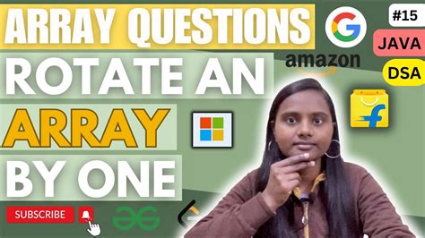 Cyclically Rotate An Array By One Arrays 💯 Gfg Java Dsa 🔥 Youtube
