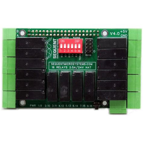 16 Relays 2a24v 8 Layer Stackable Hat For Raspberry Pi The Pi Hut
