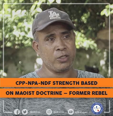 Cpp Npa Ndf Strength Based On Maoist Doctrine —former Rebel Maoism Look Former Rebel Ka