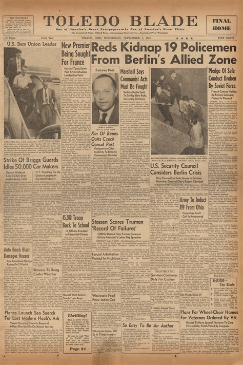 Reproduction Blade Sept 8 1948 — The Blade Vault