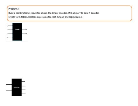 solved problem 3 build a combinational circuit for a base 4