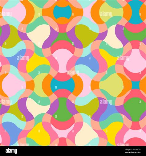 Vector Vintage Seamless Abstract Psychedelic Pattern Vector Pattern