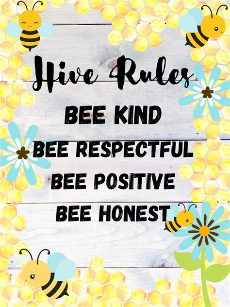 Hive Rules Poster Etsy