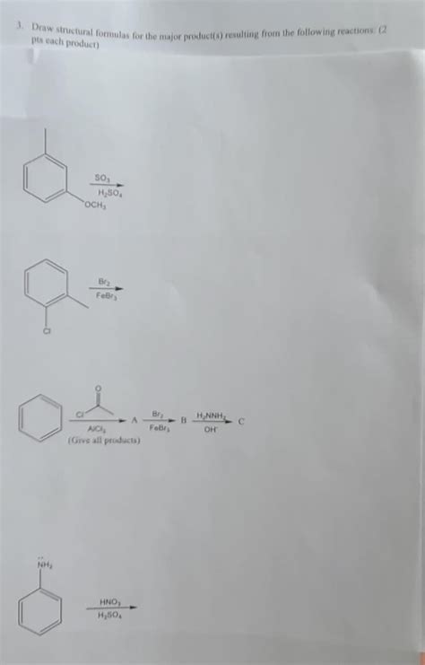 Solved 1. Draw structural formulas for the major product(s) | Chegg.com