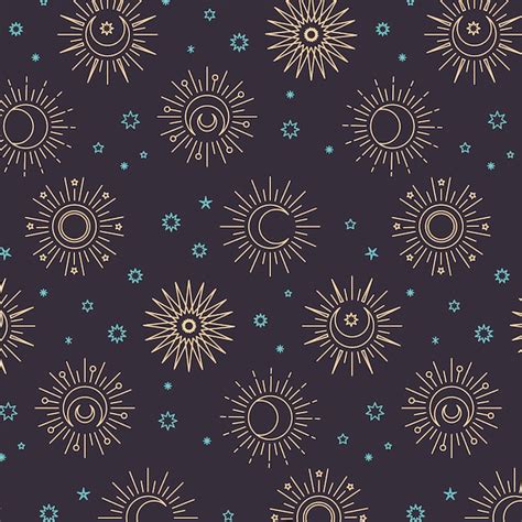 Hand Drawn Space Pattern Design Free Vector