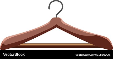 Isolated Cloth Hanger On White Background Vector Image