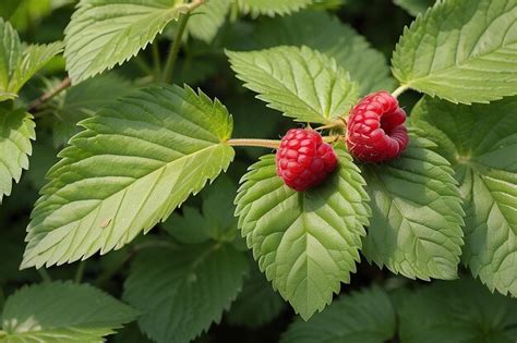 Raspberry Leaf Premium Ai Generated Image Raspberry Leaf Premium Ai Generated Image