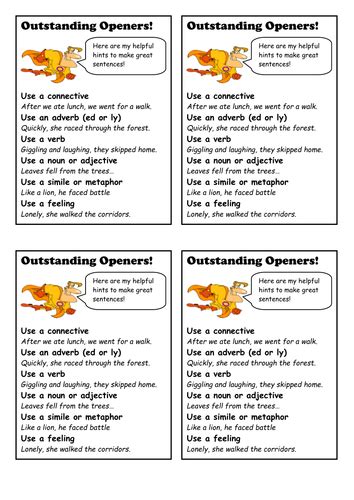 Outstanding Openers By Mac Moo Teaching Resources Tes