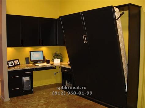 Выдвижная кровать, кровать подиум | Murphy bed, Custom wall beds ...