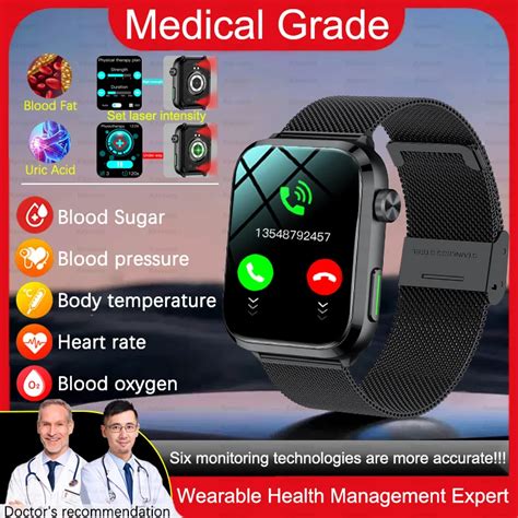 New Three High AI Medical Diagnosis Smart Watch One Click Laser Therapy