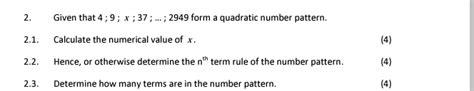 Solved Given That 49x372949 ﻿form A Quadratic Number