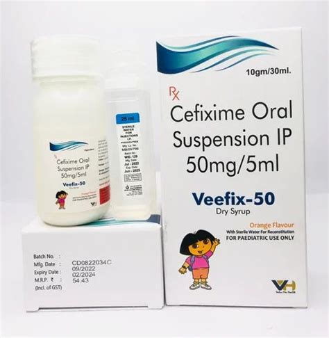 Cefixime Oral Suspension Ip Dry Syrup 50 Mg5 Ml At ₹ 5443bottle In