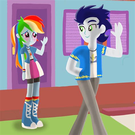 Mlp Rainbow Dash And Soarin Human