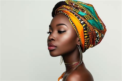 Premium Photo Beautiful African Female Model Wearing Traditional Dress