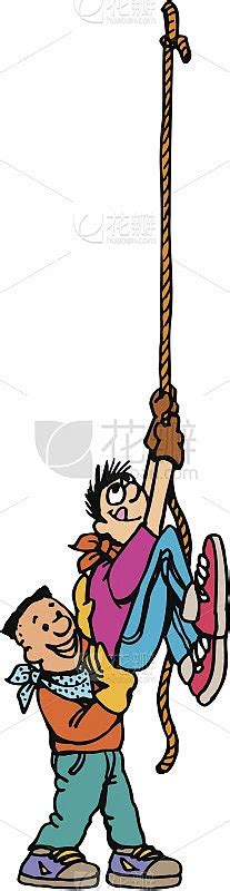牛仔们在爬绳素材 花瓣网