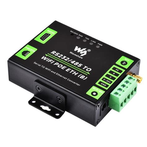 Waveshare Industrial Grade Serial Server RS To WiFi Ethernet RJ Network Port With POE