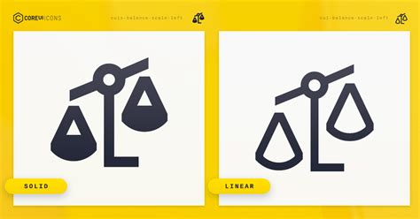 Balance Scale Left Icon Linear CoreUI Icons SVG JavaScript