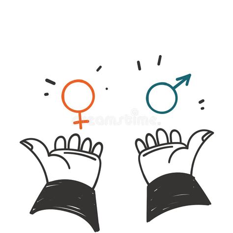 Hand Drawn Doodle Simple Set Of Gender Related Illustration Stock Vector Illustration Of Line