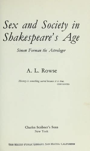 Sex And Society In Shakespeares Age 1974 Edition Open Library