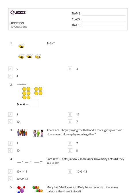 50 Addition Worksheets For 4th Class On Quizizz Free And Printable