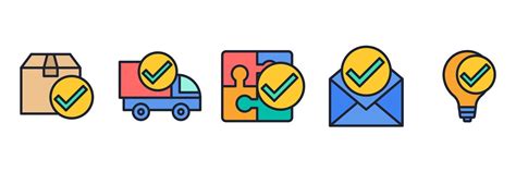 Check Mark Set Icon Symbol Template For Graphic And Web Design