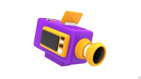 premium psd 3d render movie recorder video camera for film or live