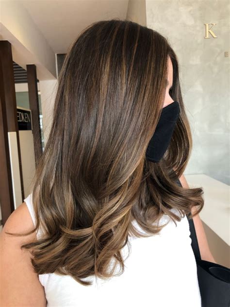 Balayage Coloración De Cabello Reflejos Para Cabello Castaño Luces