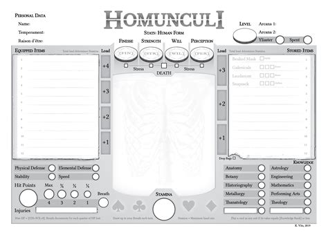 latest iteration of character sheet 1st page revised after most