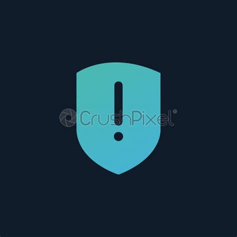 Shield With Exclamation Mark Icon Vector Protection Warning