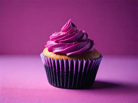 Premium Ai Image A Cupcake With Pink Frosting And Sprinkles Ai Generative