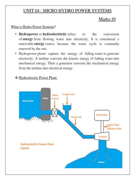 22661 Ret Notes Unit 04 Pdf Hydroelectricity Hydropower