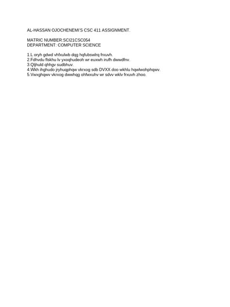 Csc 411 Assignment Pdf