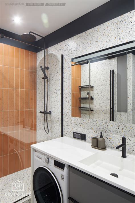 Дизайн проект Совмещенный санузел с душевой 3 8 м кв интернет магазин 3dplitka