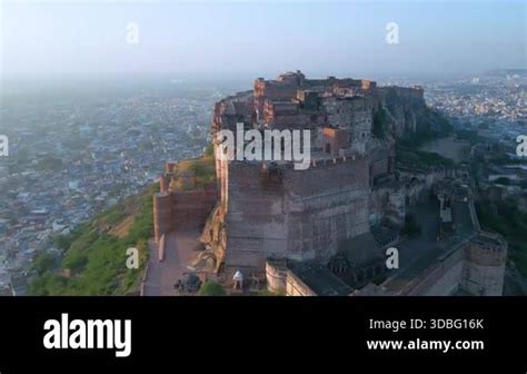 Aerial View Of Mehrangarh Fort This Is A Large Historic Hilltop Fort