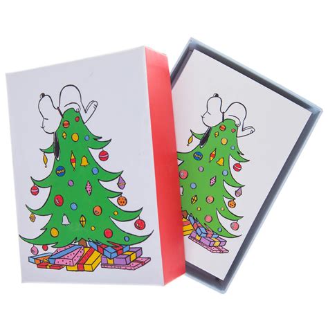 Peanuts Tree Assorted Petite Boxed Christmas Cards Graphique De