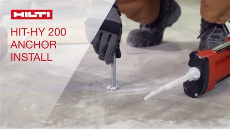 Comparison Of The Hilti Hit Hy 200 Speed Of Installation Compared To