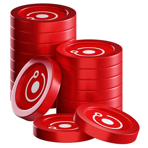 Render Token RNDR Coin Stacks Cryptocurrency 3D Render Illustration