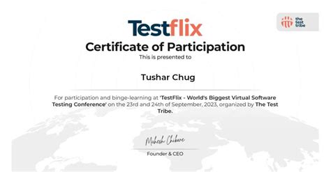 Tushar Chug On Linkedin Testflix Worlds Biggest Virtual Software Testing Conference