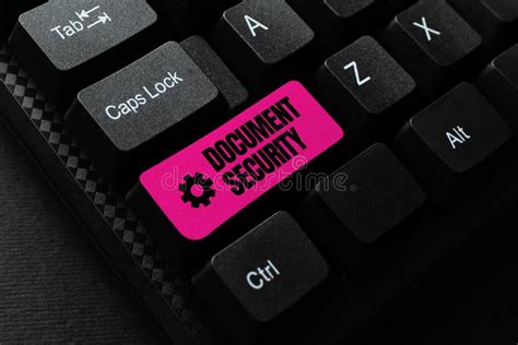 Text Caption Presenting Document Security Conceptual Photo Maintenance