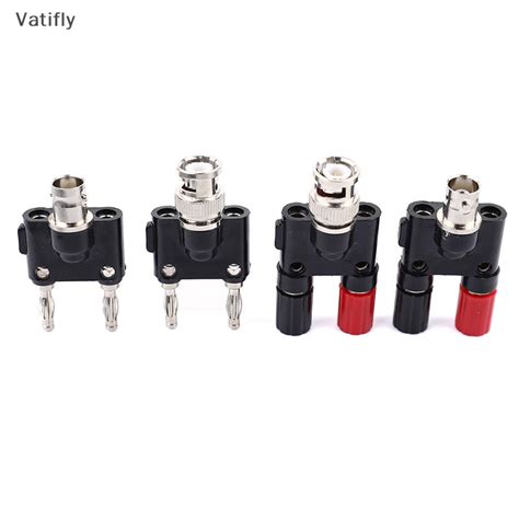 ใหม่ Bnc ถึงสอง Dual 4 มม กล้วยชายหญิงแจ็คขั้วต่อ Coaxial Rf อะแดปเตอร์ Hot Shopee Thailand