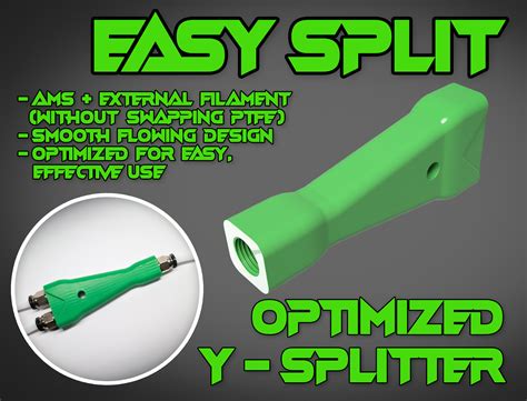 Easy Split Ptfe Y Splitter Autorstwa Byteslinger Pobierz Darmowy Model Stl