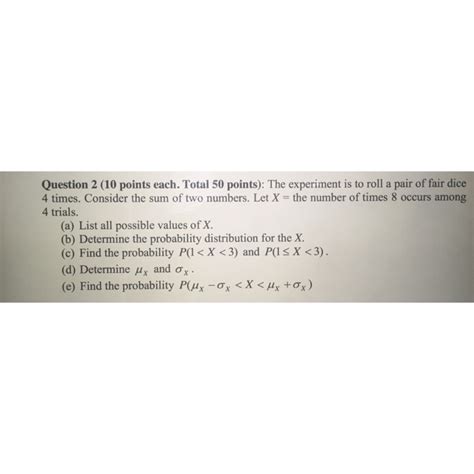 Solved The Experiment Is To Roll A Pair Of Fair Dice Chegg