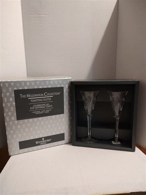 Waterford Crystal Millennium Flutes Universal Five Toasts Nib For Sale Virtual Vermont