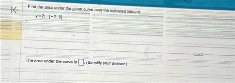 Solved Find The Area Under The Given Curve Over The Chegg