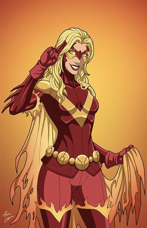 Pássaro Flamejante Earth commission by phil cho Dc comics art Dc comics Dc heroes