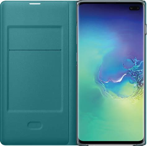 Samsung Galaxy S10 Plus Led View Cover Book Case Green Coolblue