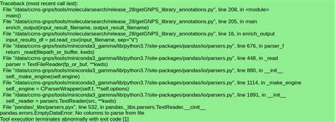 molecular library search v2 bug at the get dbannotations step · issue