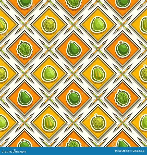 Vector Fruit Seamless Pattern Stock Vector Illustration Of Graphic
