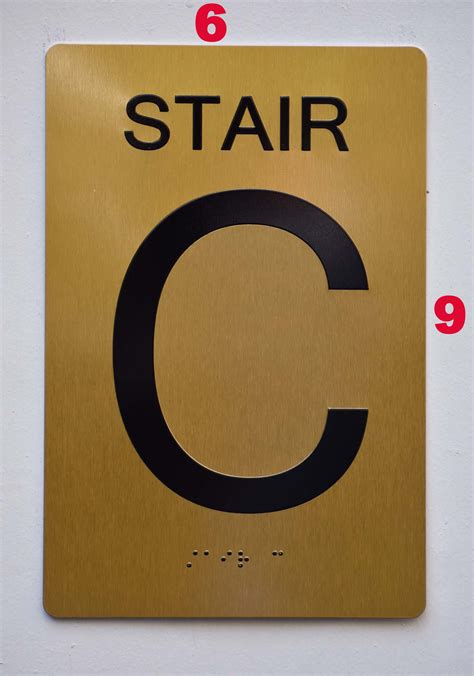 Stair C Ada Sign The Sensation Line Dob Signs Nyc Your Official